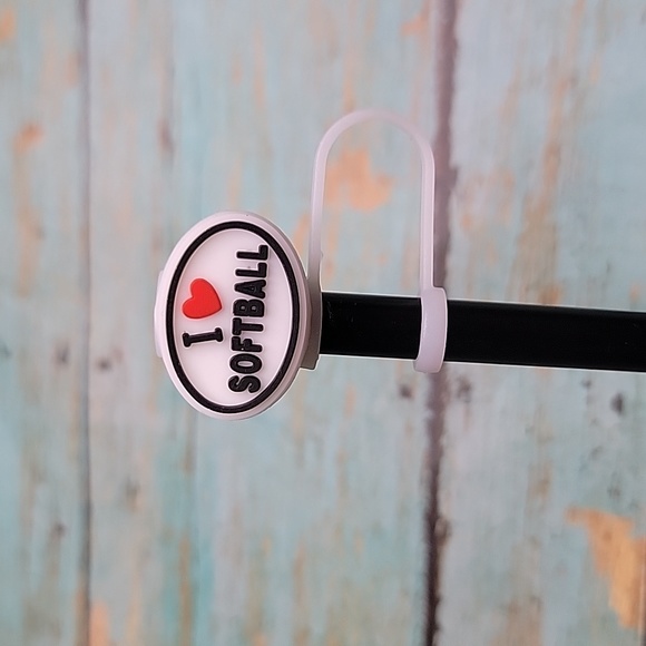 Other | I Love Softball Straw Topper | Poshmark